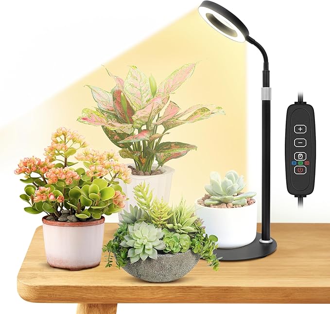 Amazon.com : MistyJungle Desk Grow Lights for Indoor Plants, Red Blue ...