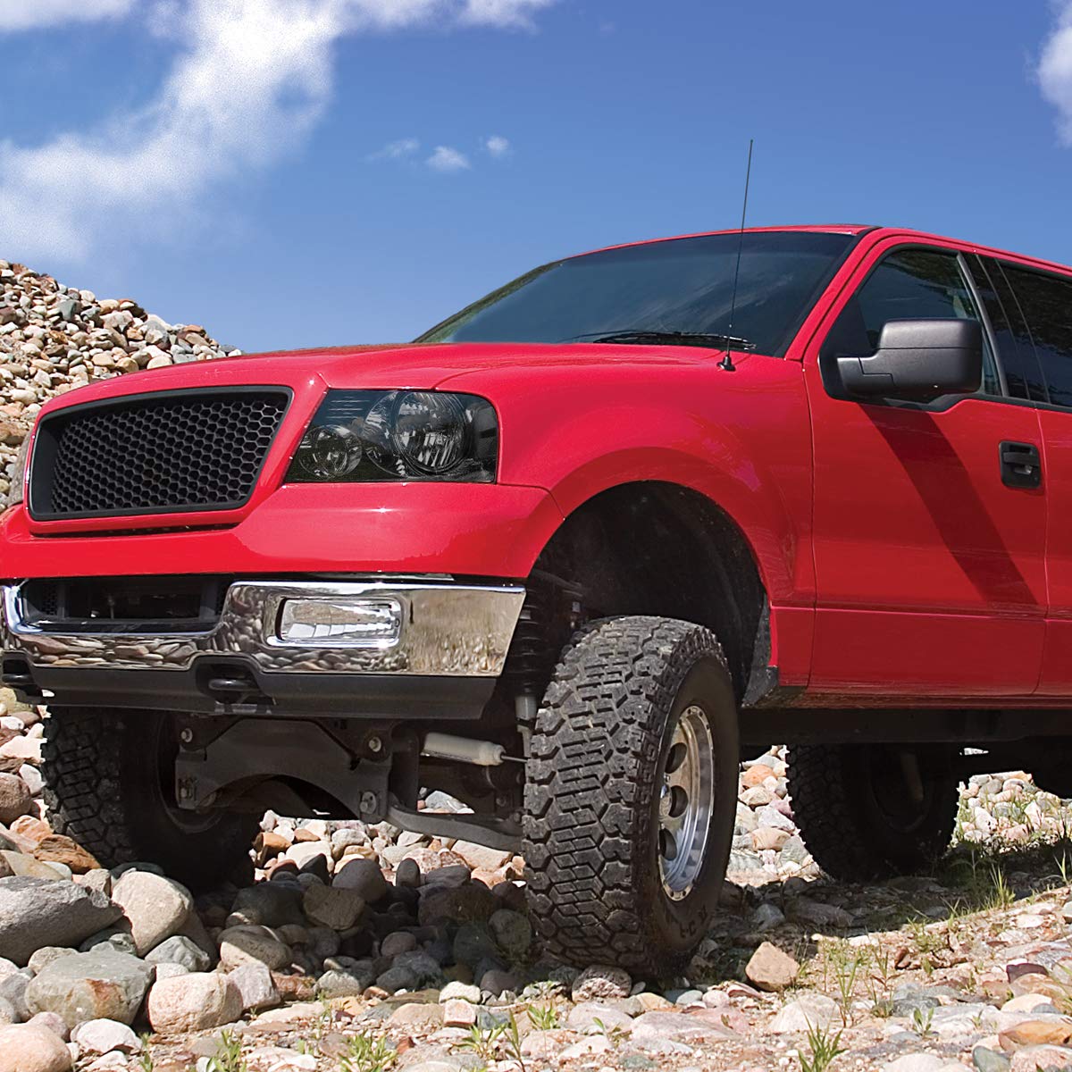 USパーツ取り扱い専門店 USDMヘッドライト 04-08 F150クロームプロジェクターヘッドライト LED第3ストップ ブラックグリル ...