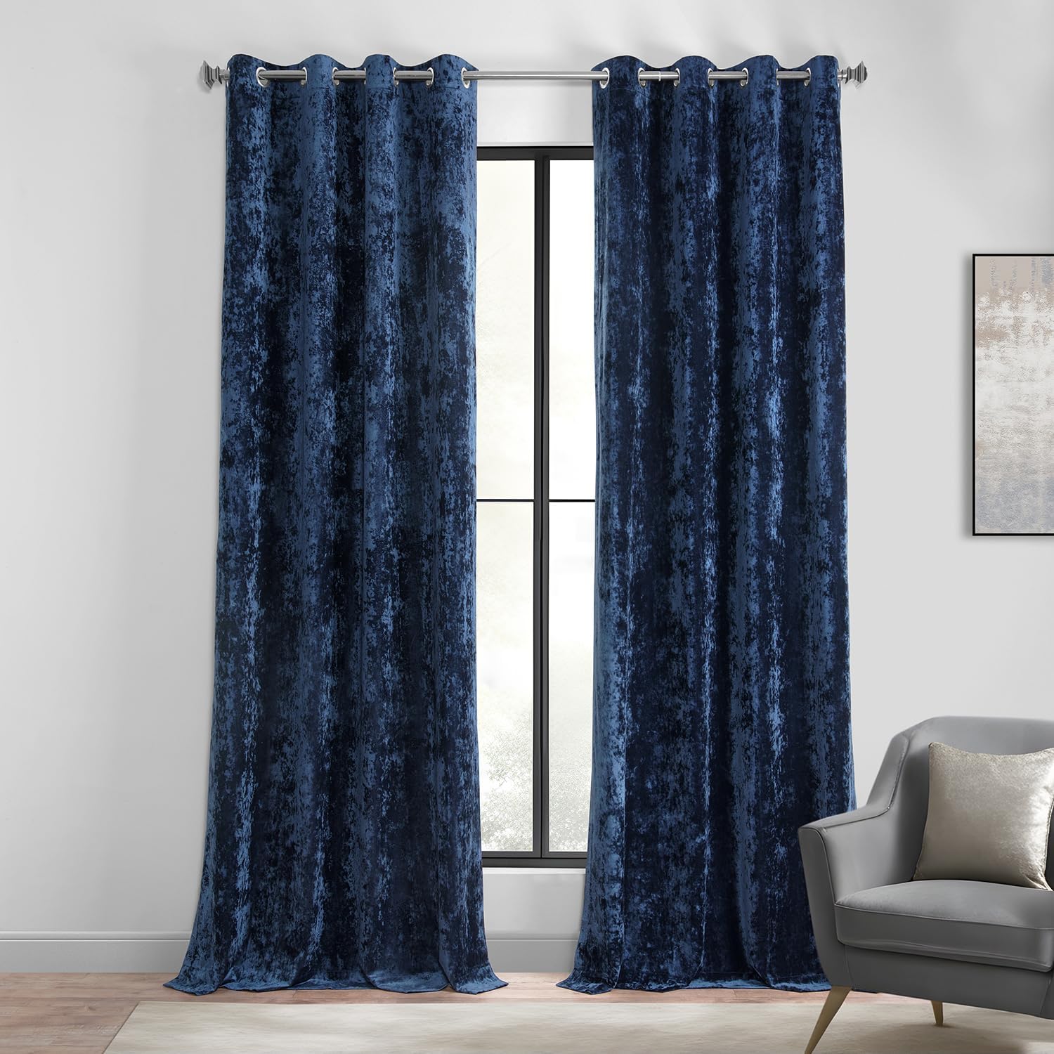 Amazon.com: HPD Half Price Drapes Lush Crush Grommet Velvet Curtains ...