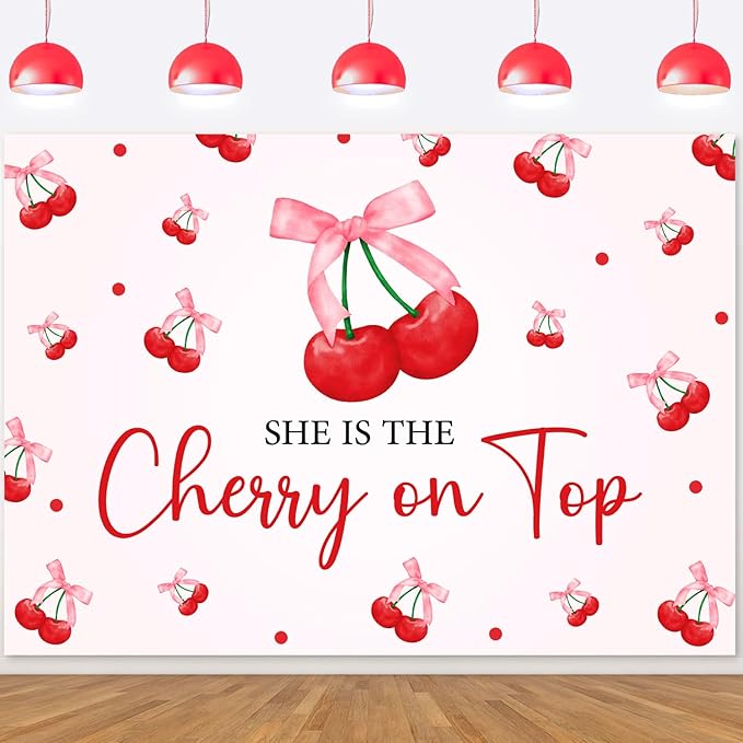 Amazon.com : She's The Cherry on Top Bachelorette & Baby Shower ...