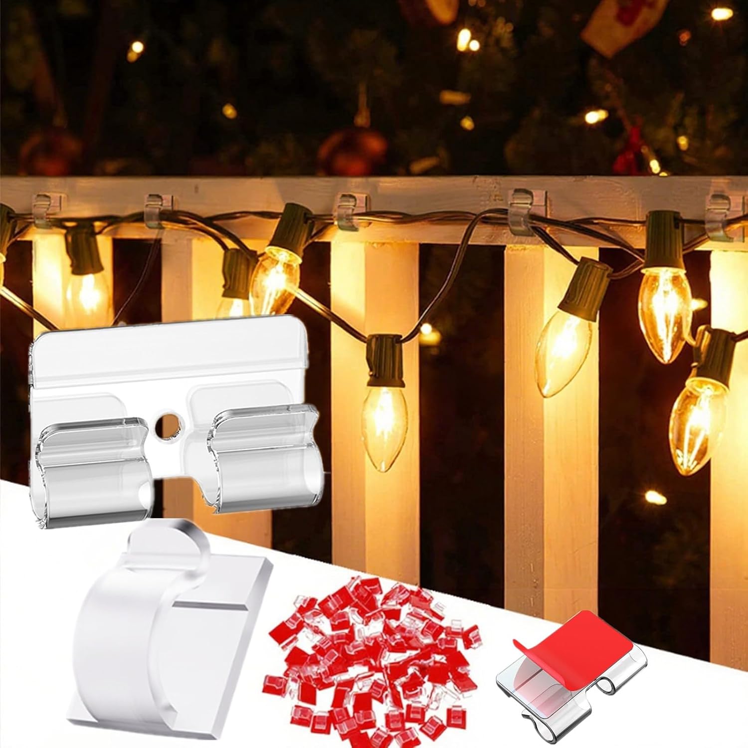 Amazon.com: LOGJAM 50 Pcs Hooks for Outdoor String Light Clips, Heavy ...