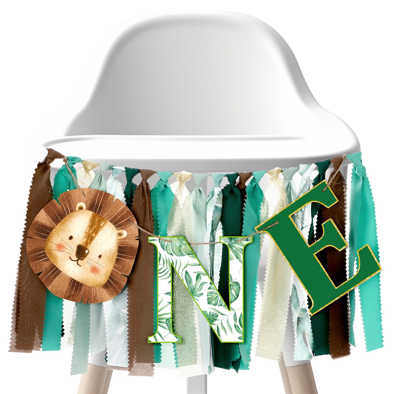 Amazon.com: Mindsoft 1 Set Wild One Highchair Banner for 1st Birthday Jungle Safari High Chair ...