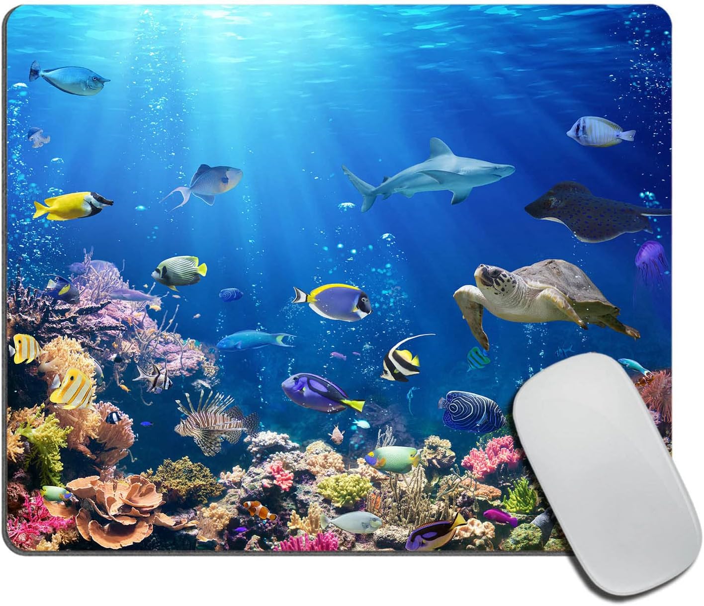 Amazon.com: Underwater Scene with Coral Reef and Tropical Fish Mouse ...