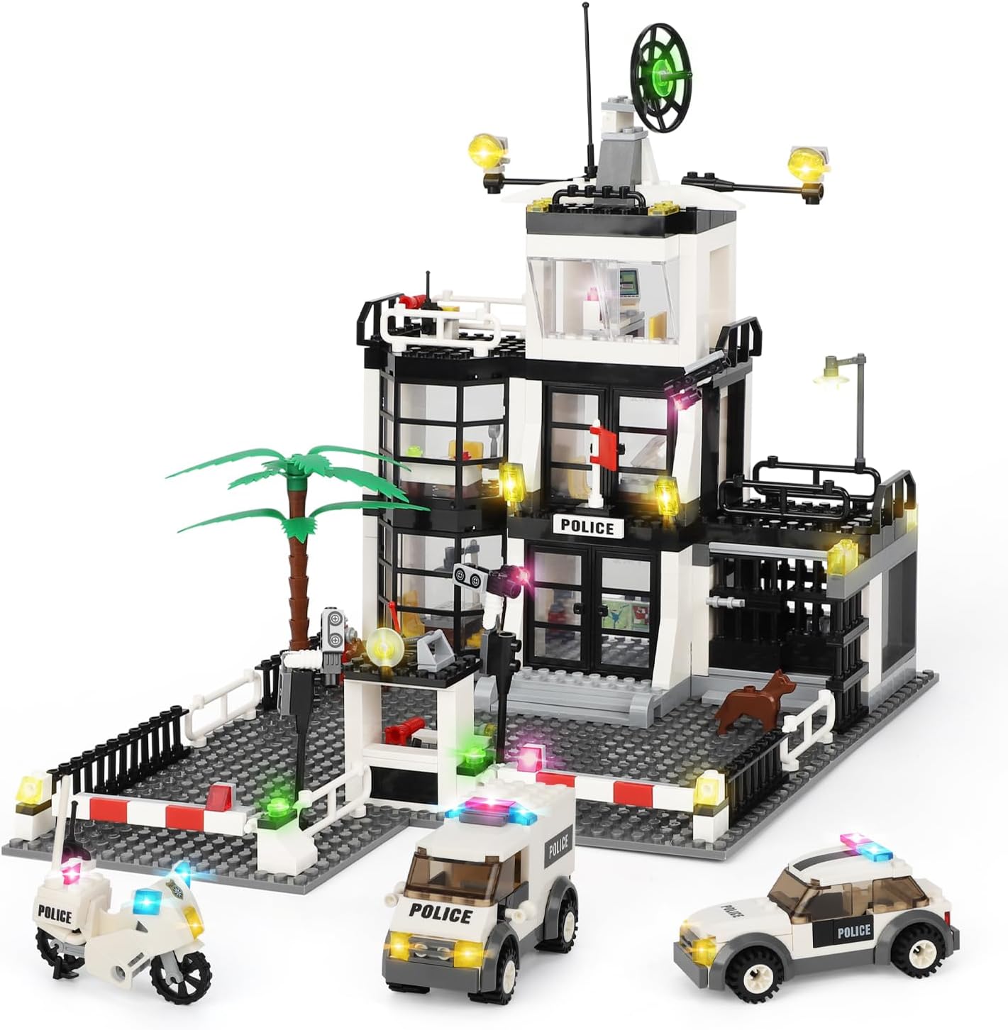 Amazon.com: City Police Station Building Set 631pcs -Compatible with ...