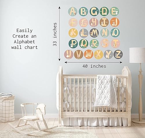 Calcomanías de pared del alfabeto para el aula letras del alfabeto de 5 ...