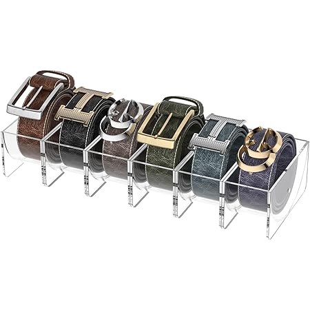Amazon.com: NIUBEE Belt Organizer, Acrylic Belt Storage Holder for The ...