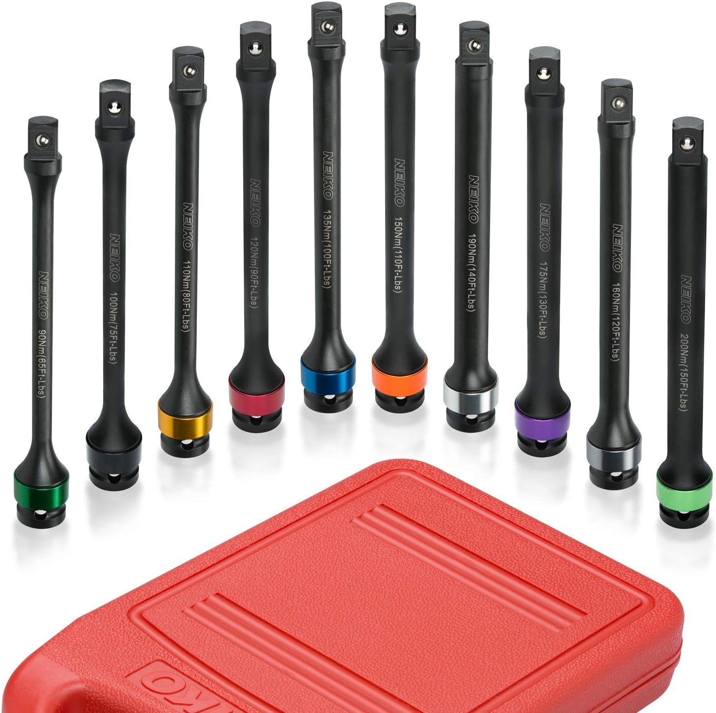 Brandclub - Neiko 02459A Torque Limiting Extension Bar, 10-Piece Set 1/ ...