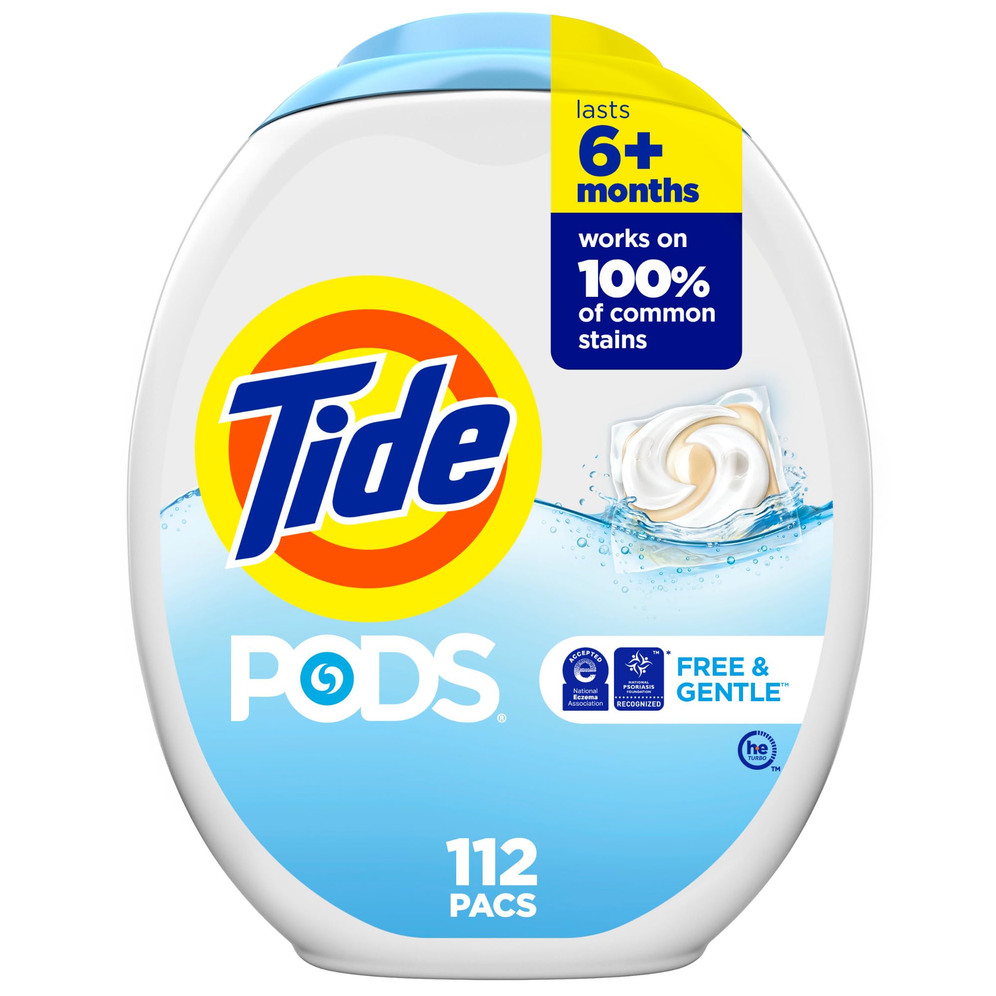Amazon.com: Tide PODS Free & Gentle Laundry Detergent Soap Pacs, 112 ...