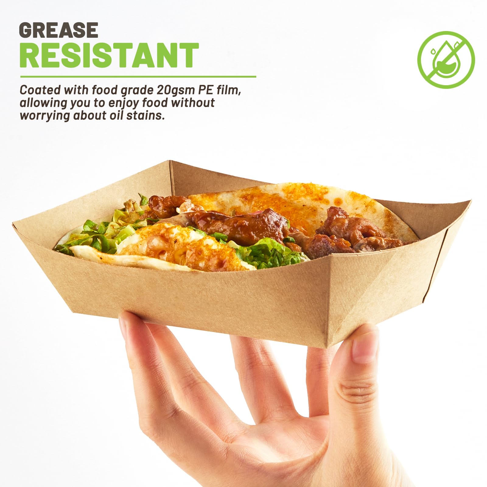 Snapklik.com : 2 Lb Paper Food Trays - 200 Pack Disposable Nacho Trays ...