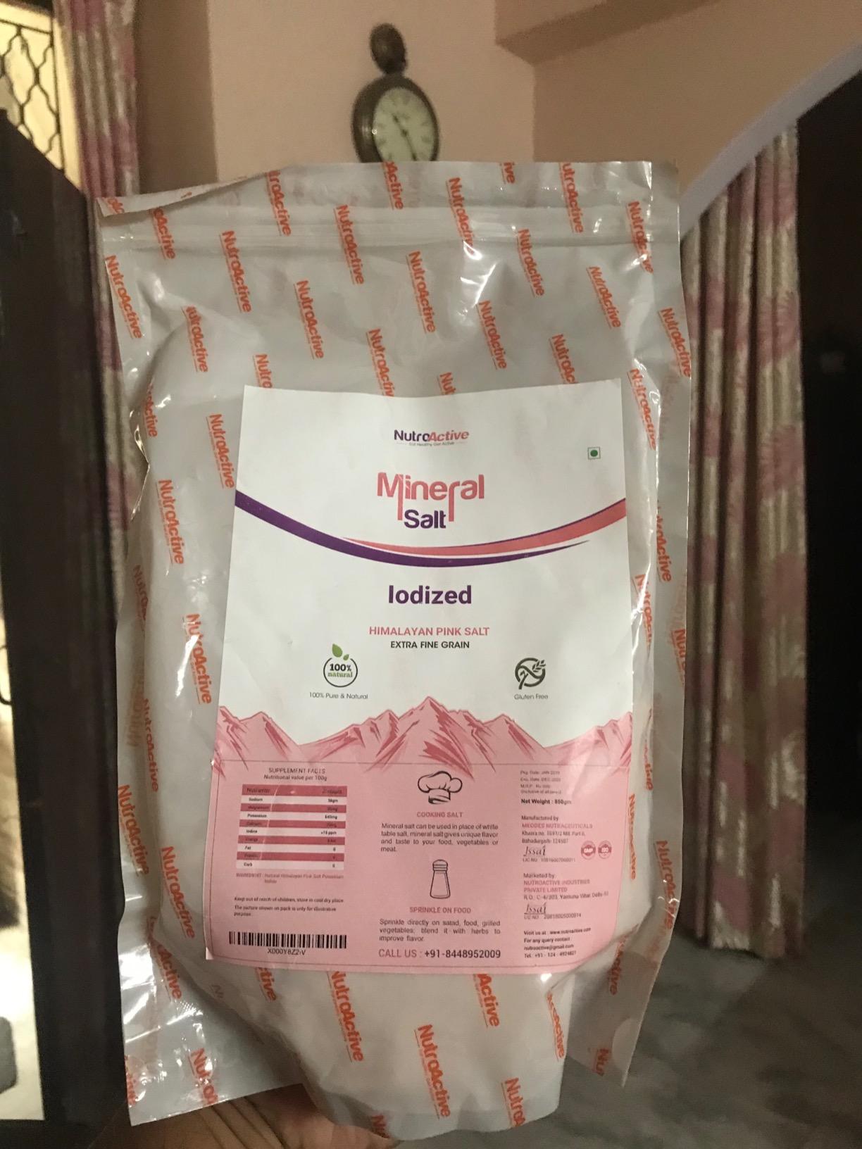 NutroActive MineralSalt Iodized Himalayan Pink Rock Salt Extra Fine ...