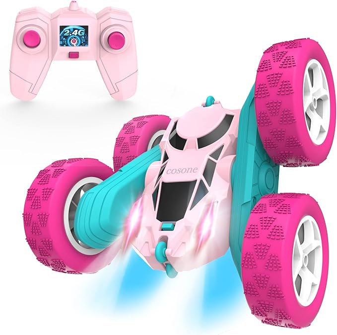 Amazon.com: cosone Pink Remote Control Car for Girls - RC Stunt Cars ...