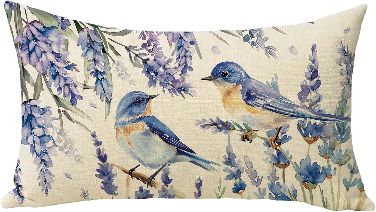 Amazon.com: Fjfz Spring Summer Bluebird Lumbar Decorative Throw Pillow ...