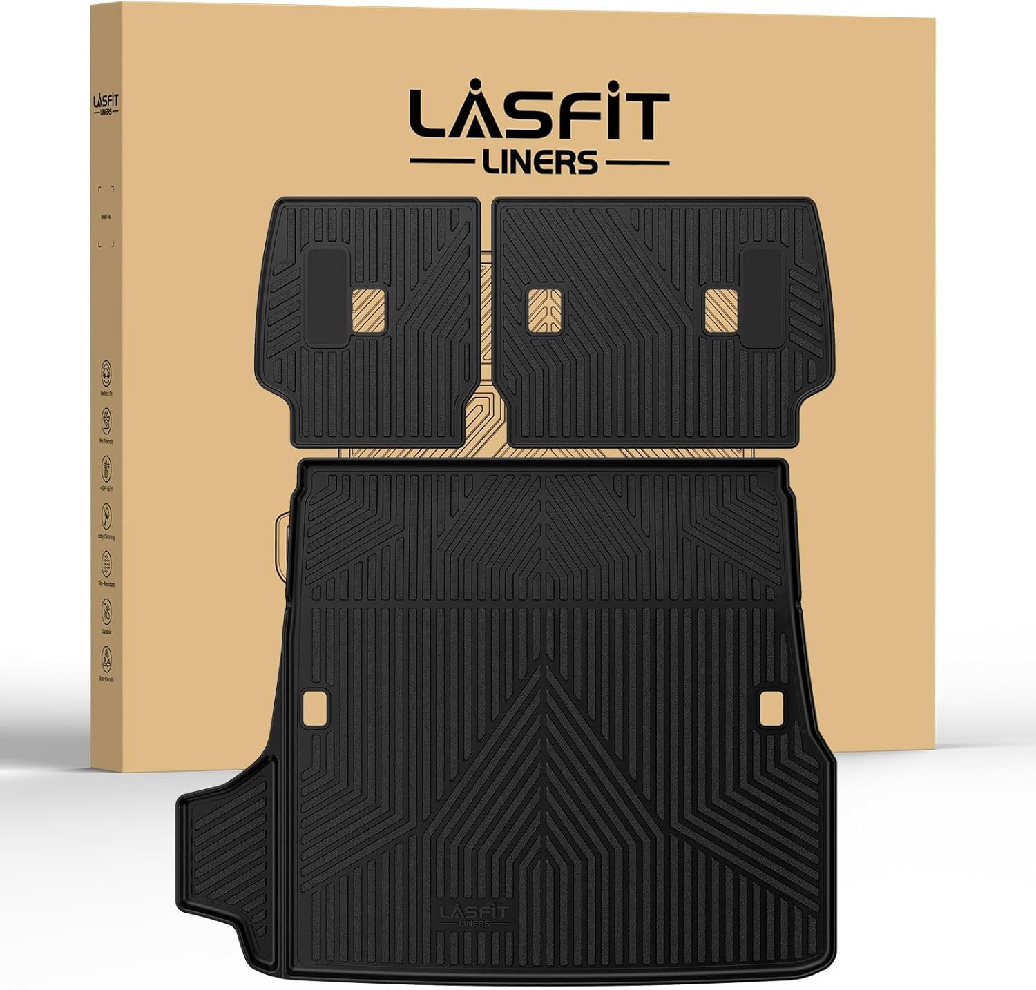 Amazon.com: LASFIT Trunk Mat&Backrest Mat for Toyota 4Runner 2025-2026 ...