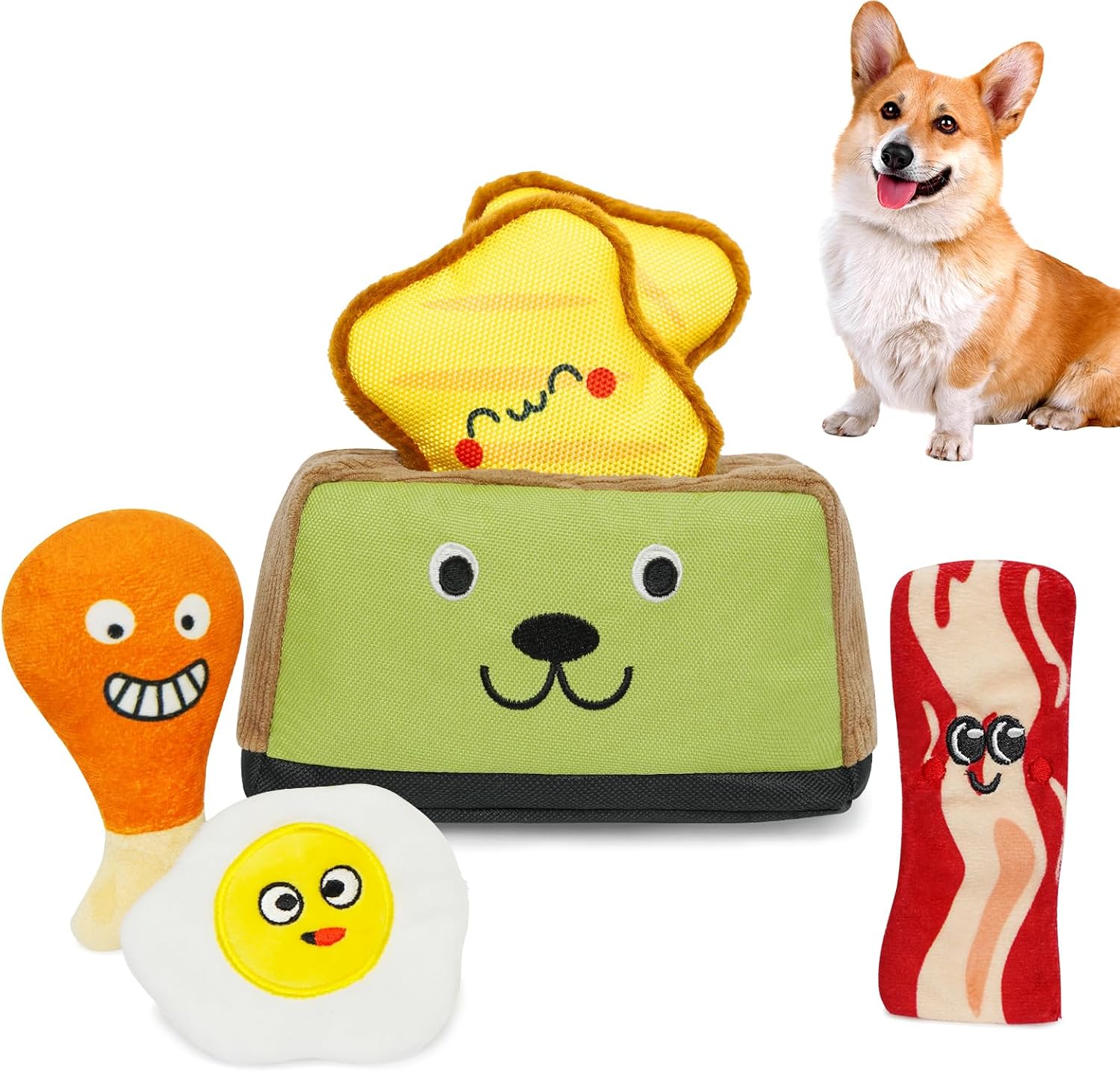 Pet Supplies : Lepawit Hide and Seek Dog Toys, Squeaky Interactive ...