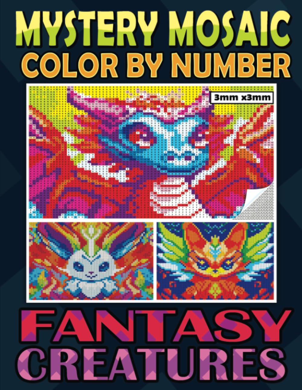 Amazon.com: Mystery Mosaics Color By Number Fantasy Creatures: Pixel ...
