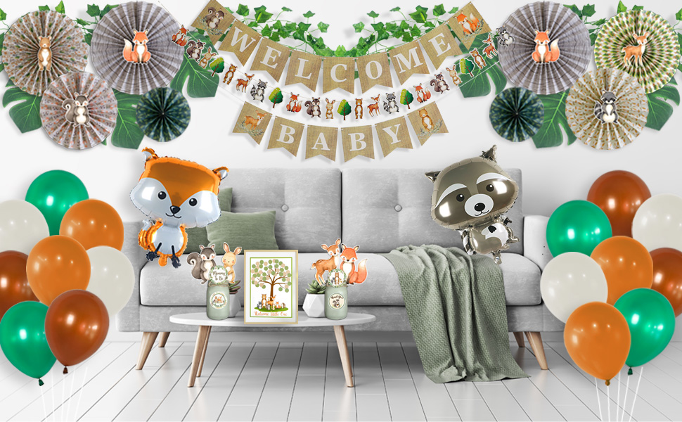 Woodland Police Car Theme Party Decor Set 159 Pcs Woodland Police Cars ...