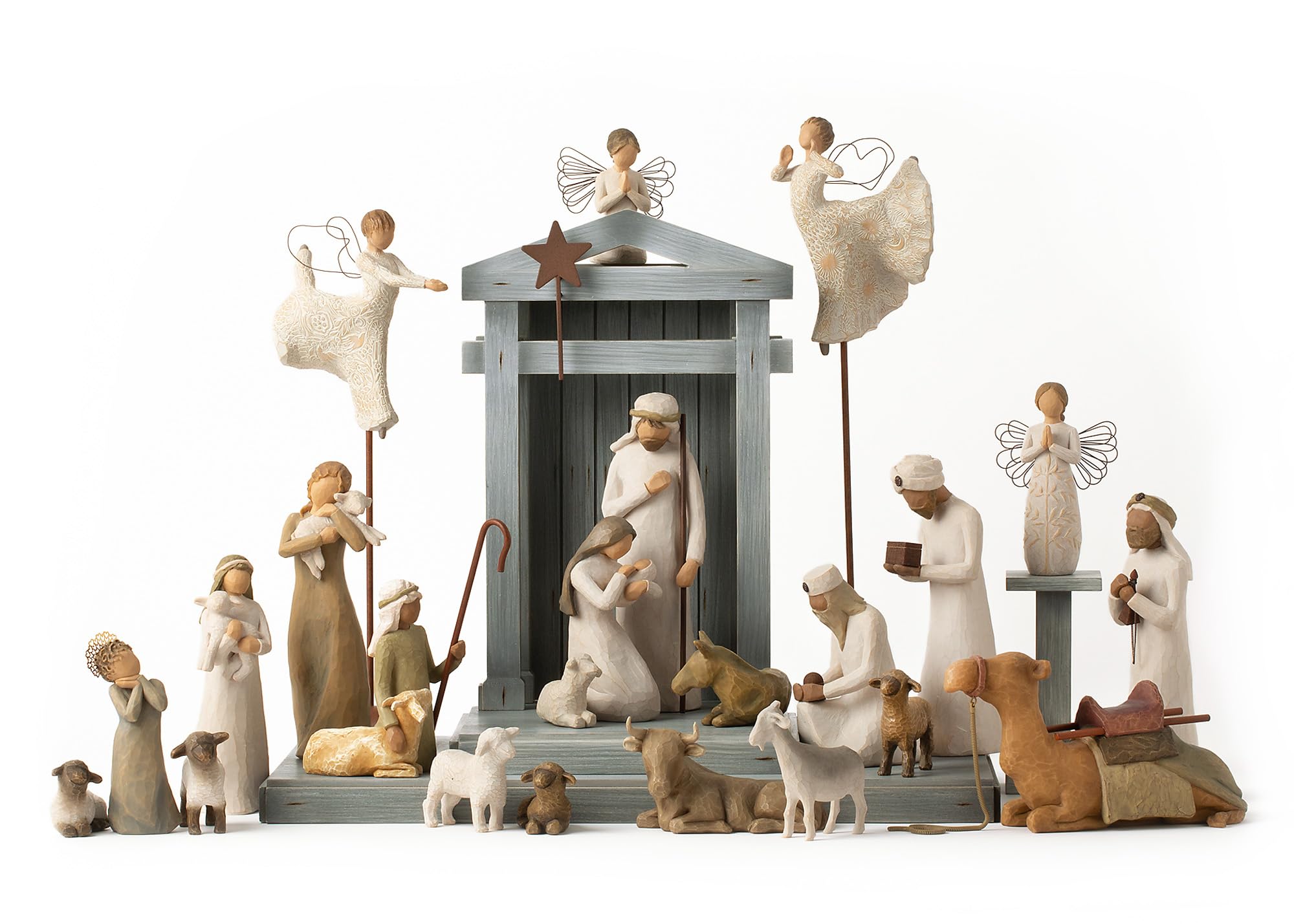 Amazon.com: Willow Tree Nativity Premier Plus Elevated Angels, 25-Piece ...