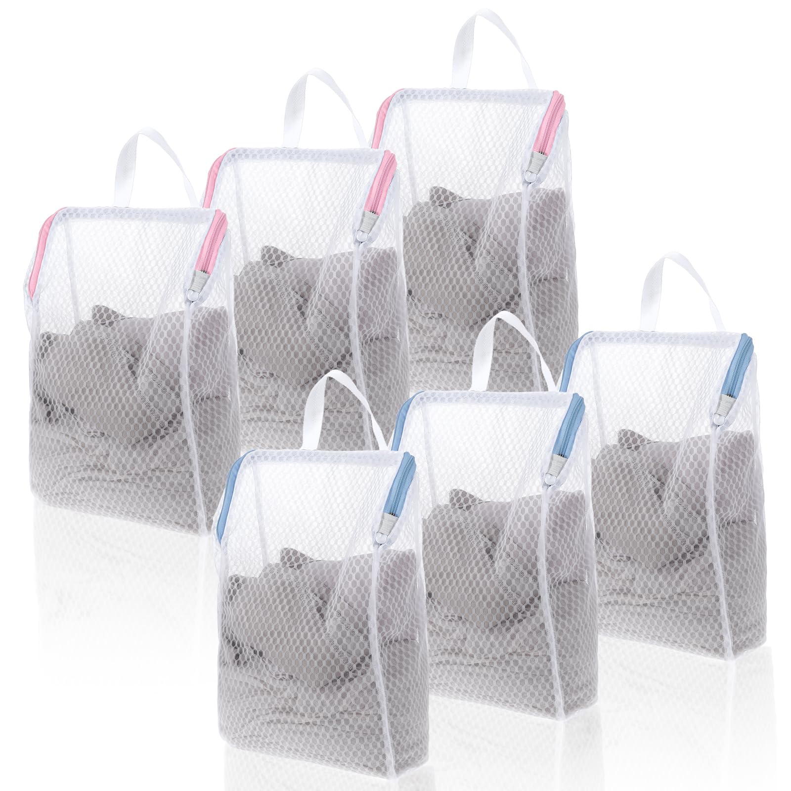 Honeycomb Mesh Laundry Bags, 6 Pcs 12 x 8 Inch Small Travel Laundry ...