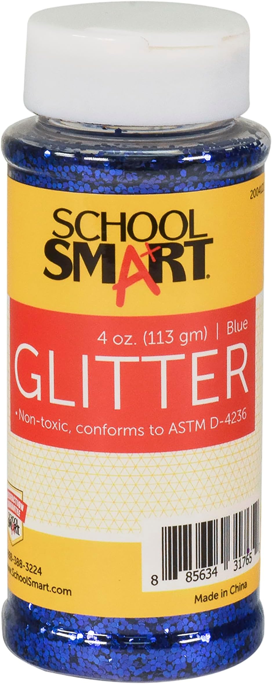 Amazon.com: School Smart Craft Glitter, 4 Ounce Jar, Blue : Everything Else