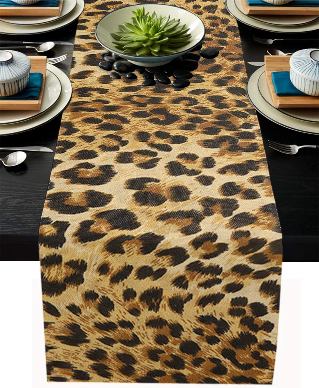Amazon.com: Beistle Printed Leopard Print Table Runner Pack of 12: Home ...
