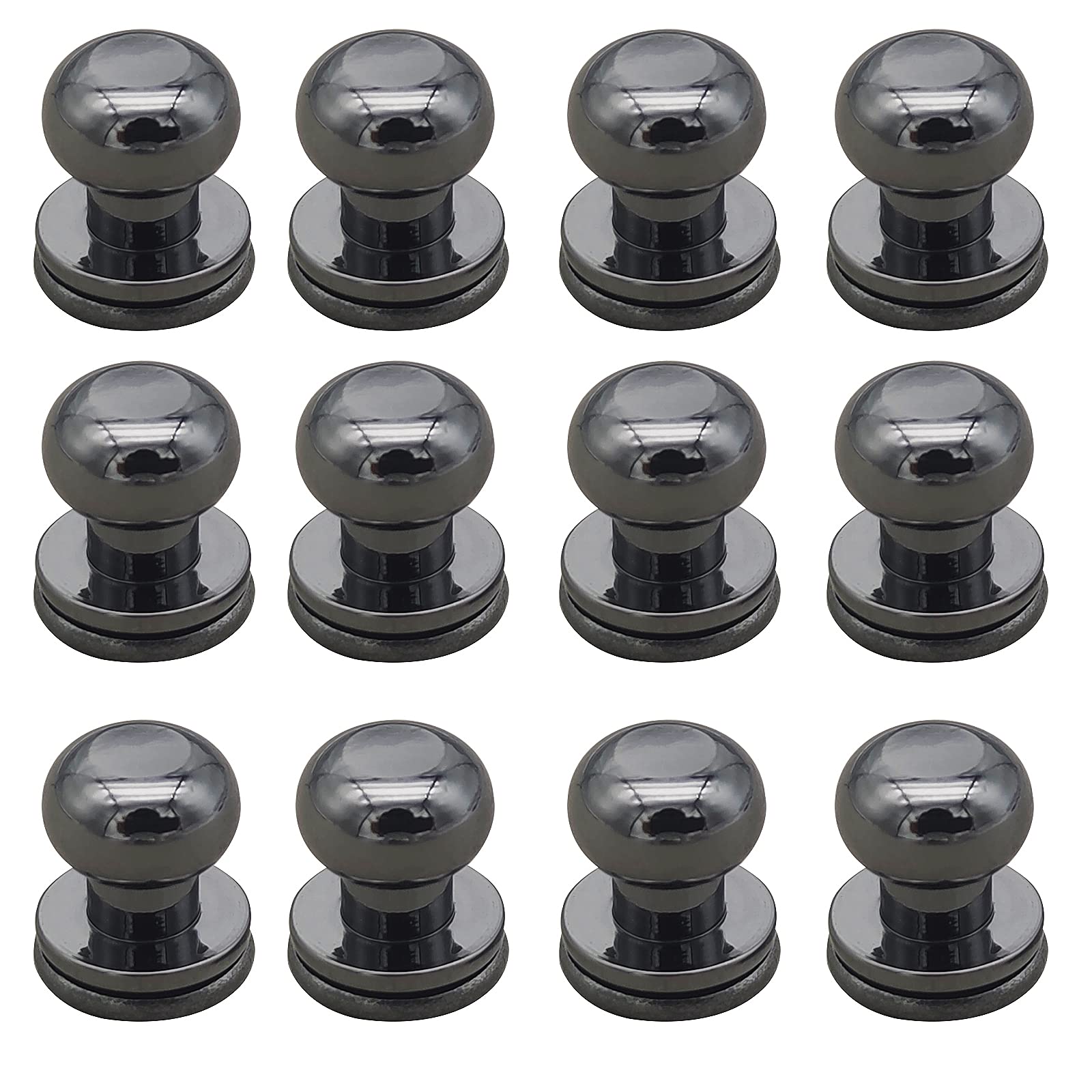 Amazon.com: Denailey 12 Sets Solid Brass Round Head Button Stud Screw ...