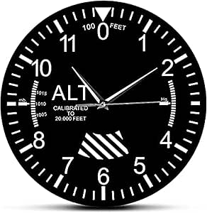 Wall Clock Classic Altimeter Round Wall Clock Modern Altimeter ...