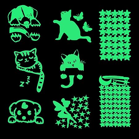 Fancylande Stickers Muraux DIY Lumineux Fluorescents,Décoration ...