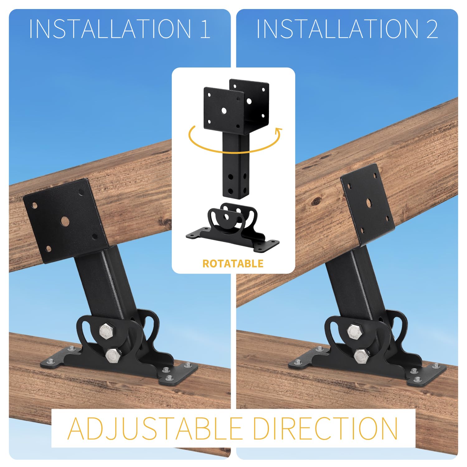 Snapklik.com : TPHUC Heavy Duty Roof Riser Brackets Kit, Adjustable ...