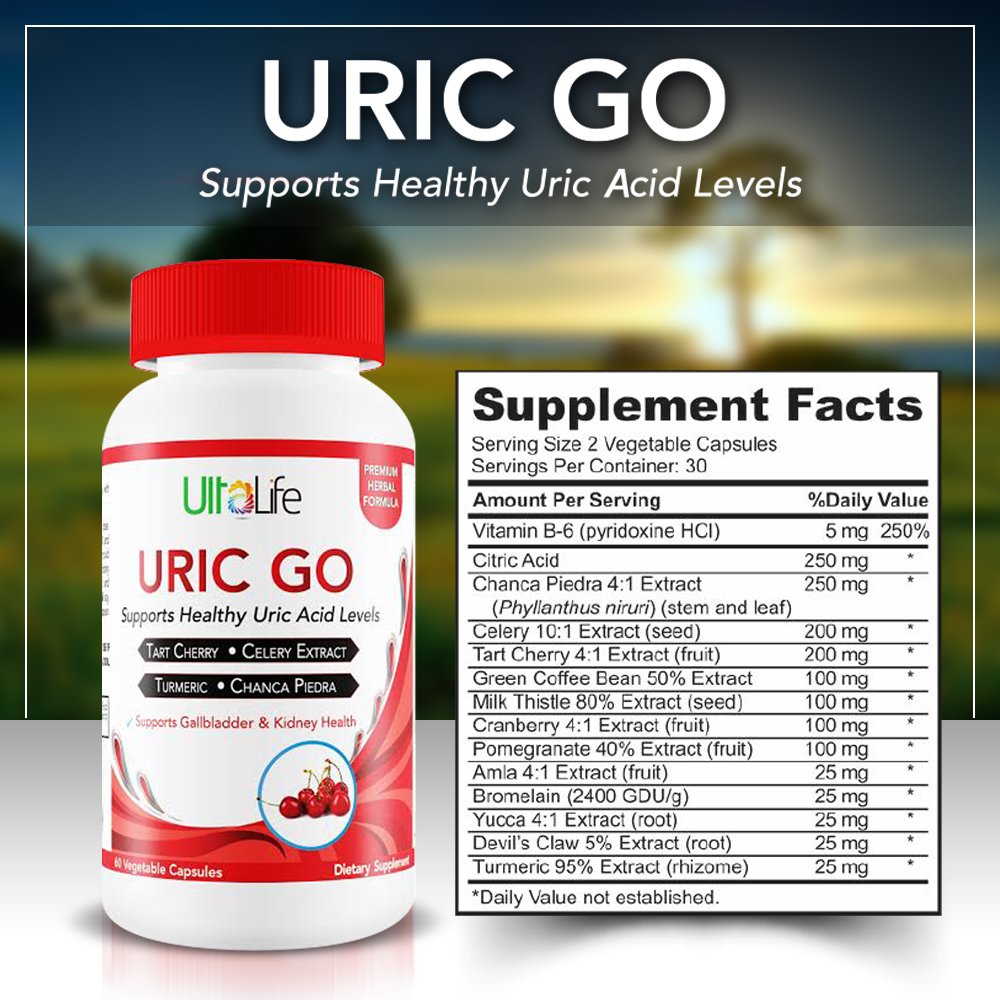 Snapklik.com : #1 URIC GO Uric Acid Cleanse Support Supplement For GOUT ...
