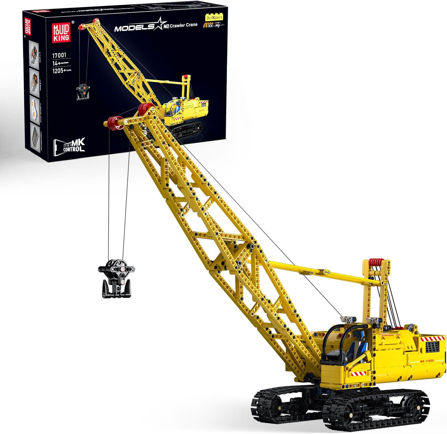 Mould King Technic 17001 Heavy Duty RC Crane Construction Toys, Remote ...