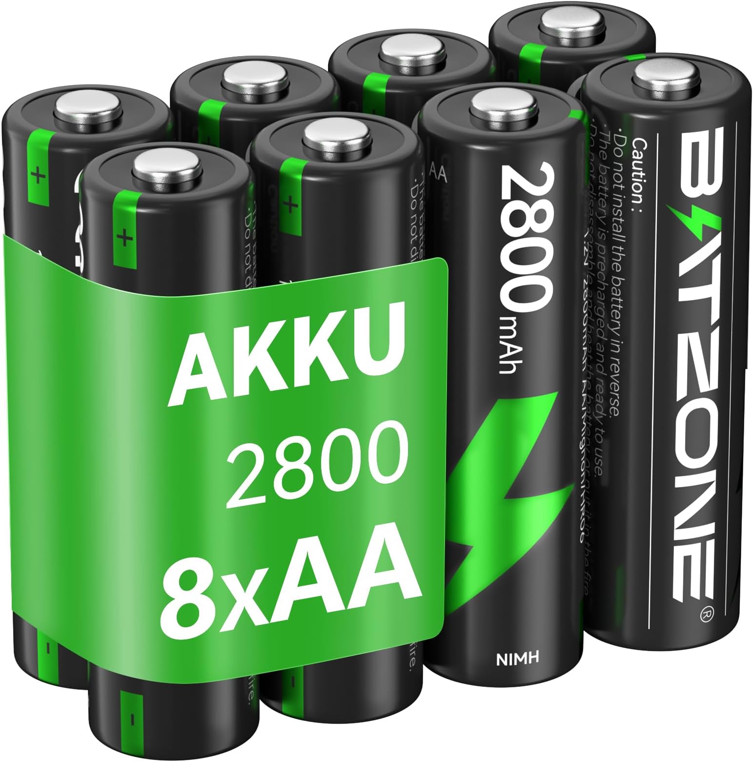 EBL AA Akku 2800mAh 8 Stück - Mignon AA wiederaufladbare Batterien, Typ ...