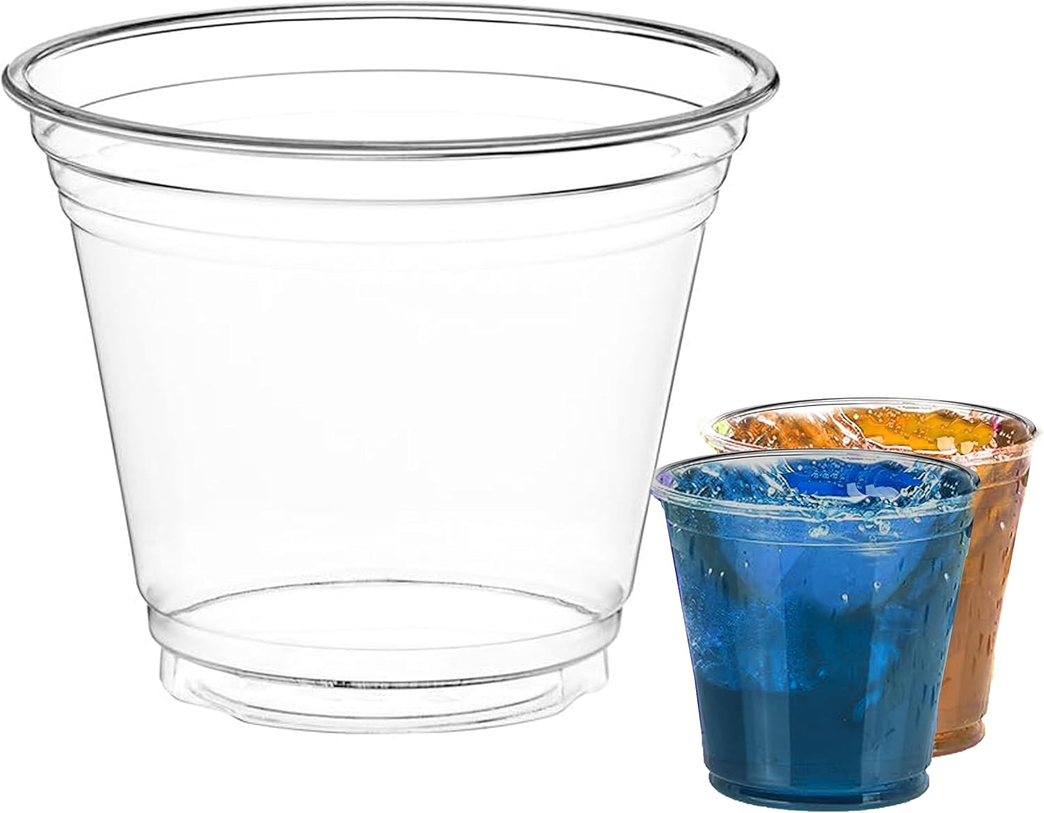 Amazon.com: Concession Essentials 9oz Plastic Squat Tumbler Cups- Pack ...