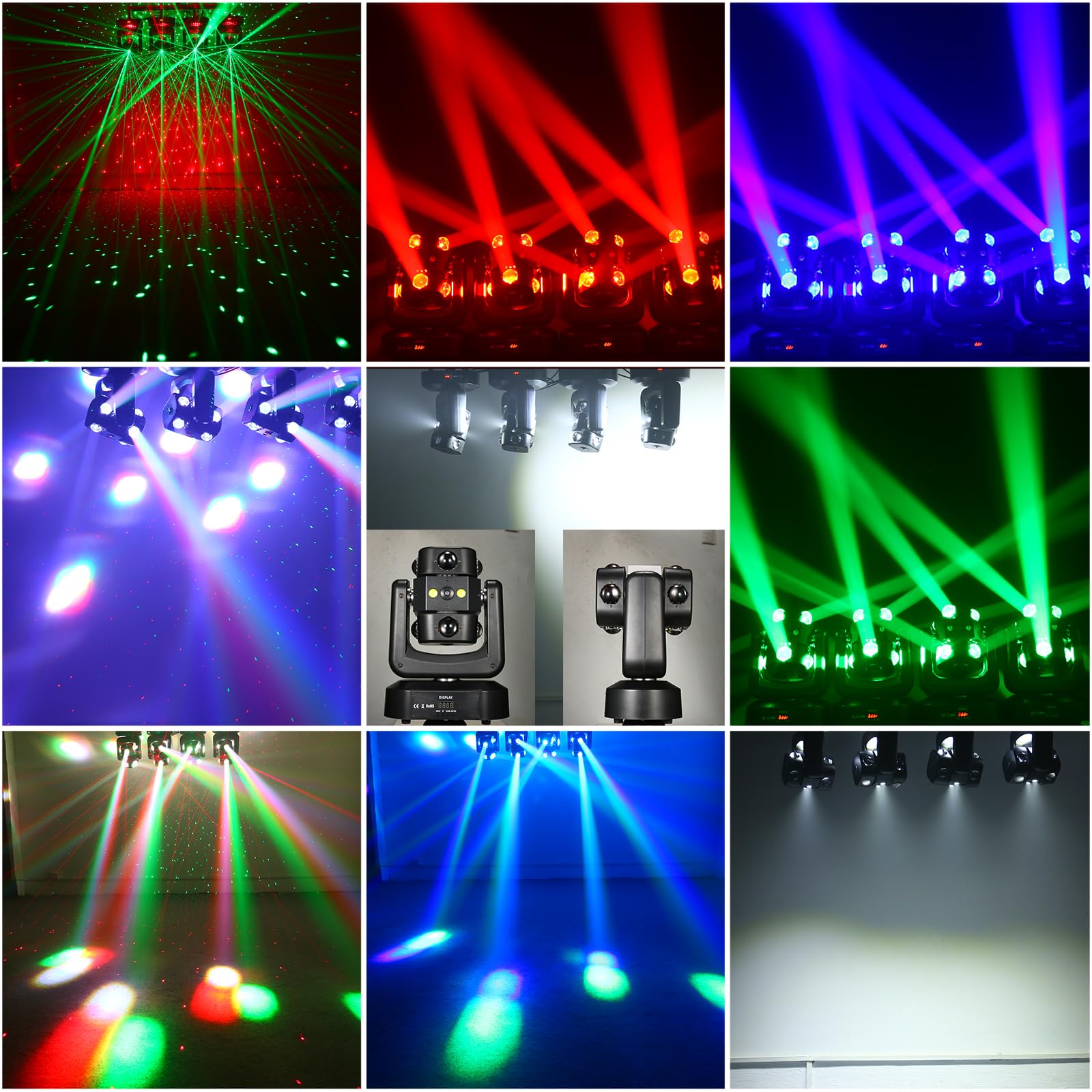 HOLDLAMP 18 Channel LED Moving Head Light,Infinite Rotation Strobe DJ ...