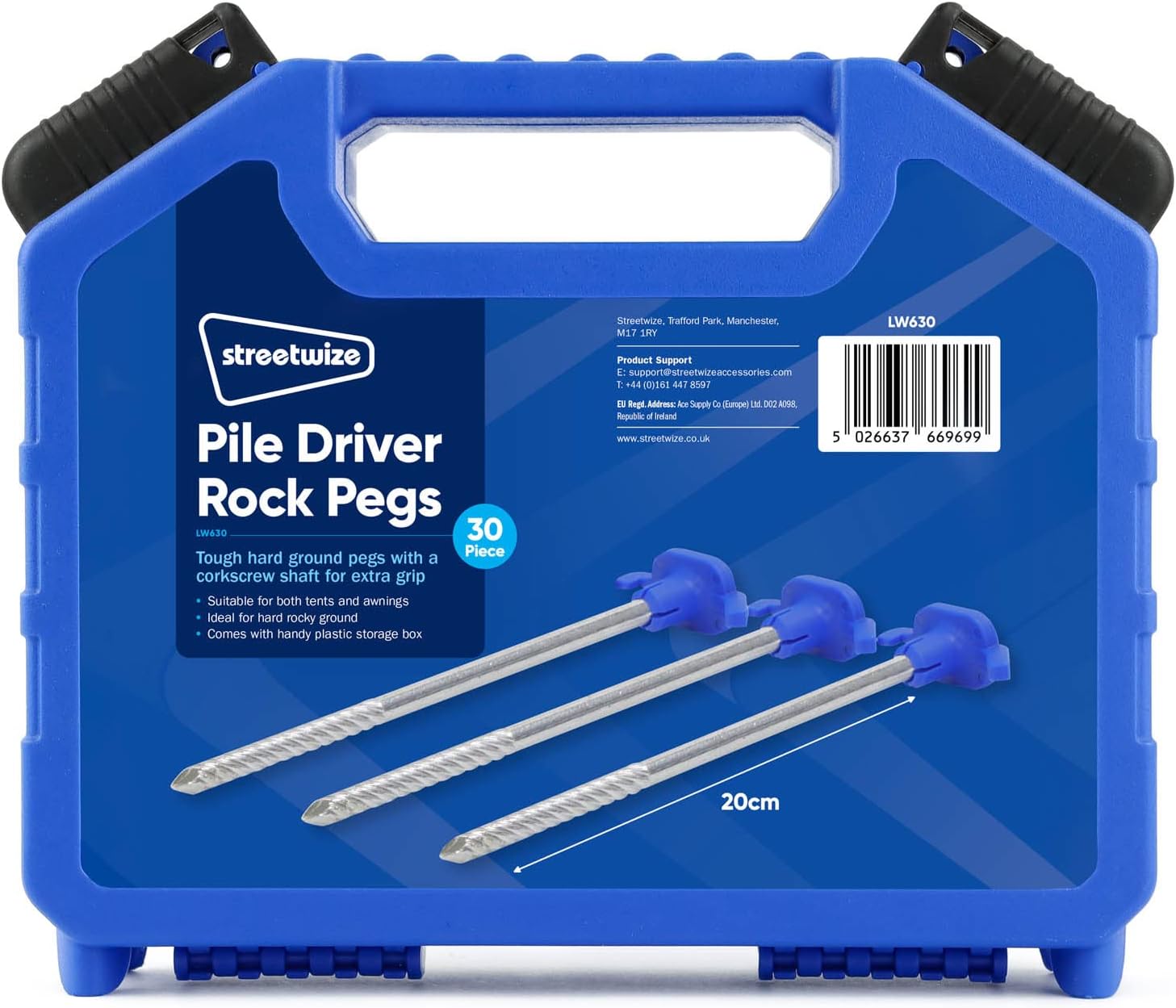 Leisurewize - Heavy Duty Outdoor 30-Piece Peg Set | Thread Peg, Hard ...