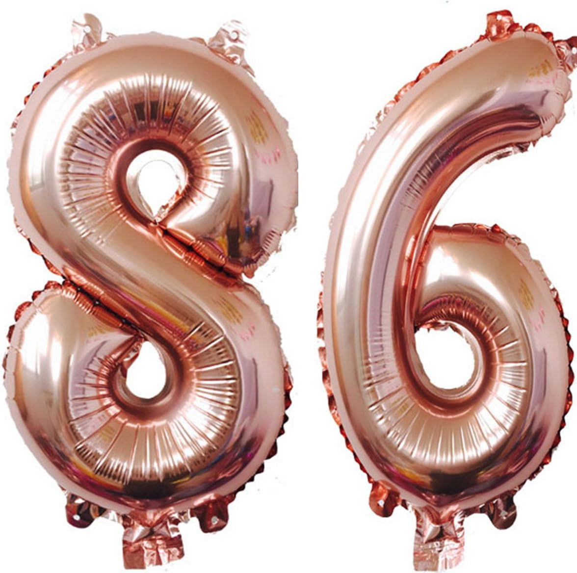 Amazon.com: 40inch Rose Gold Foil 86 Helium Jumbo Digital Number ...