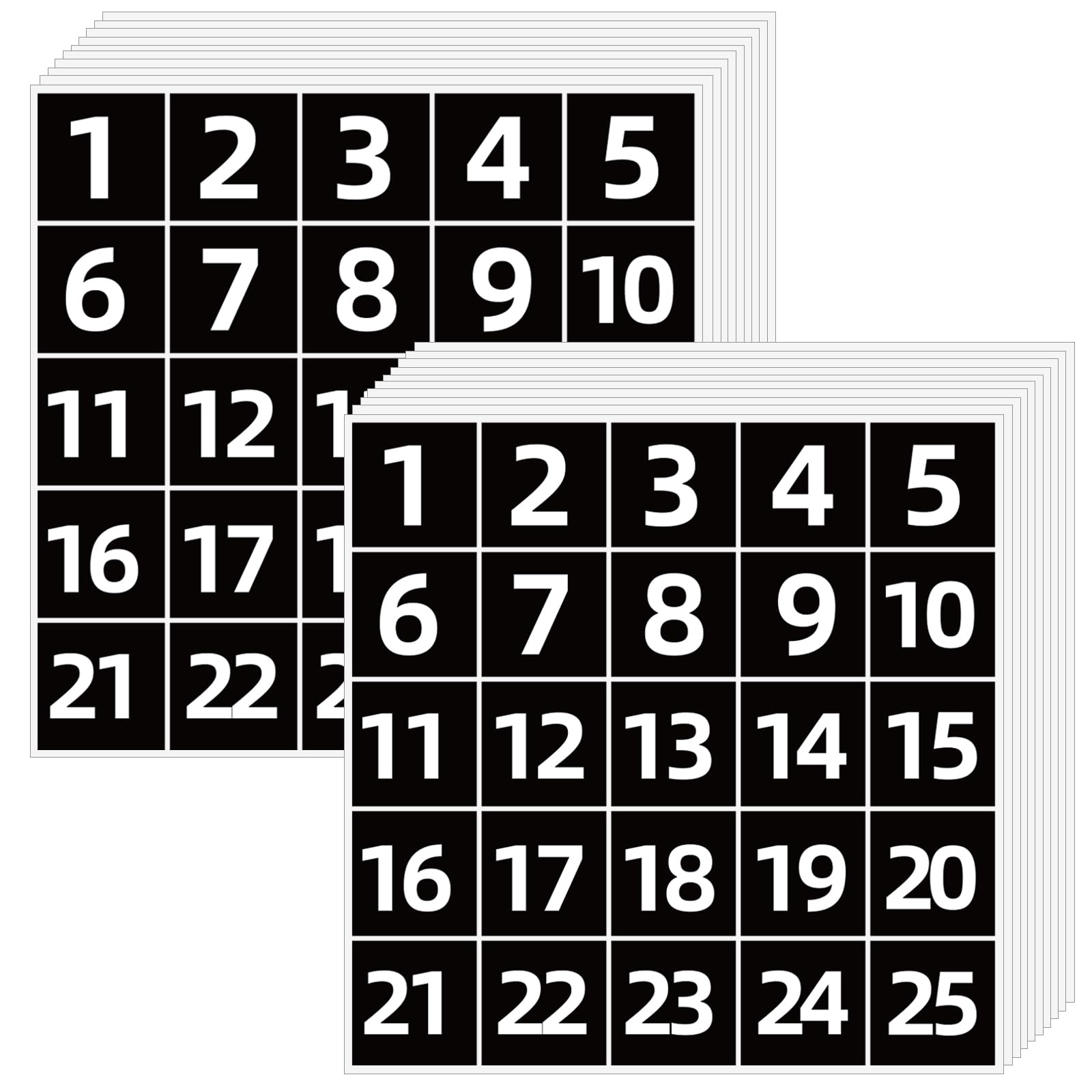 Amazon.com : STARLIBOO Black Consecutive Number Stickers 1-50, 2 inch ...