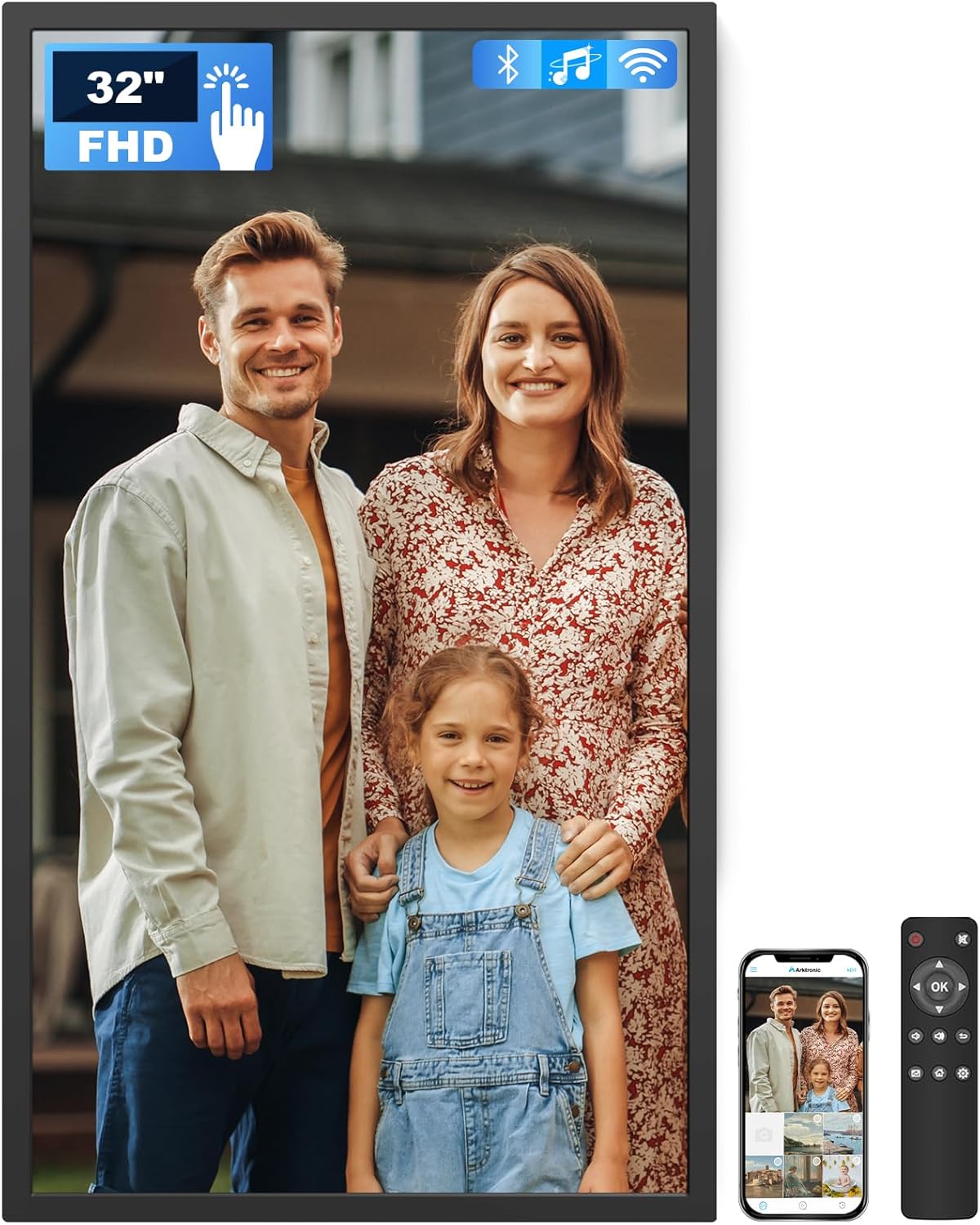 Amazon.com : Arktronic 32 Inch FHD Extra Large Digital Picture Frame ...