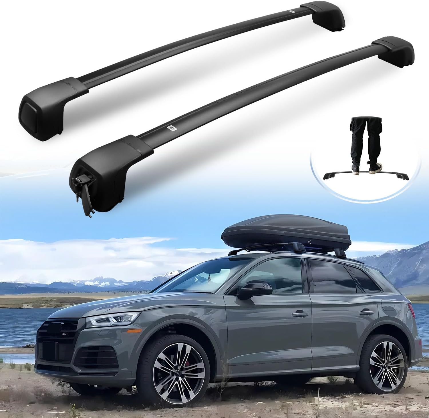 Amazon.com: Genuine ROOF Rack Rails Cross/Bars & Tool for Audi for Q5 ...