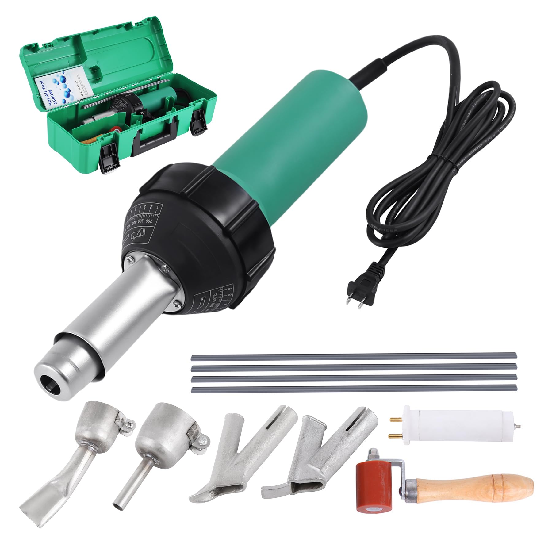 Snapklik.com : 1600W 110V Plastic Welding Gun Kit Hot Air Welder, 40 ...