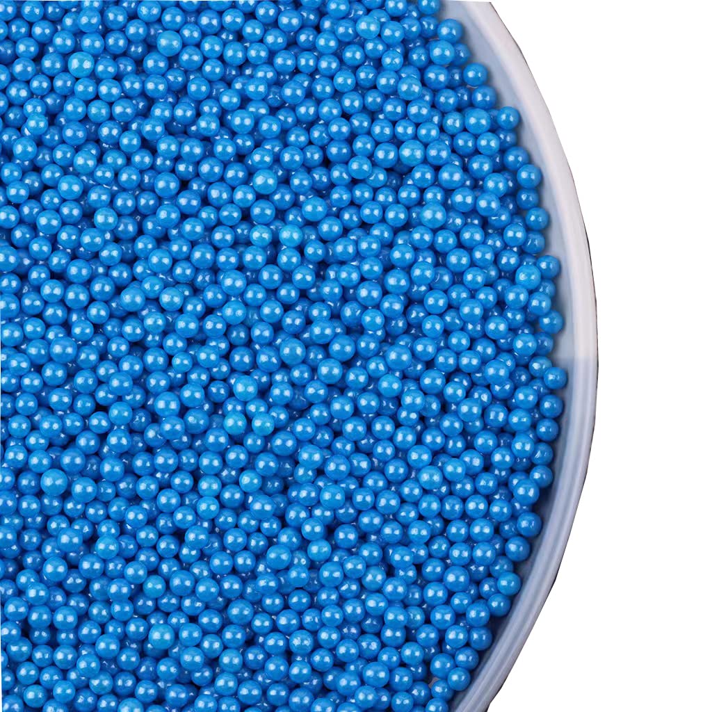 Amazon.com: Christmas Dark Blue Sprinkles Edible Pearls 130g 4.6OZ,Cake ...