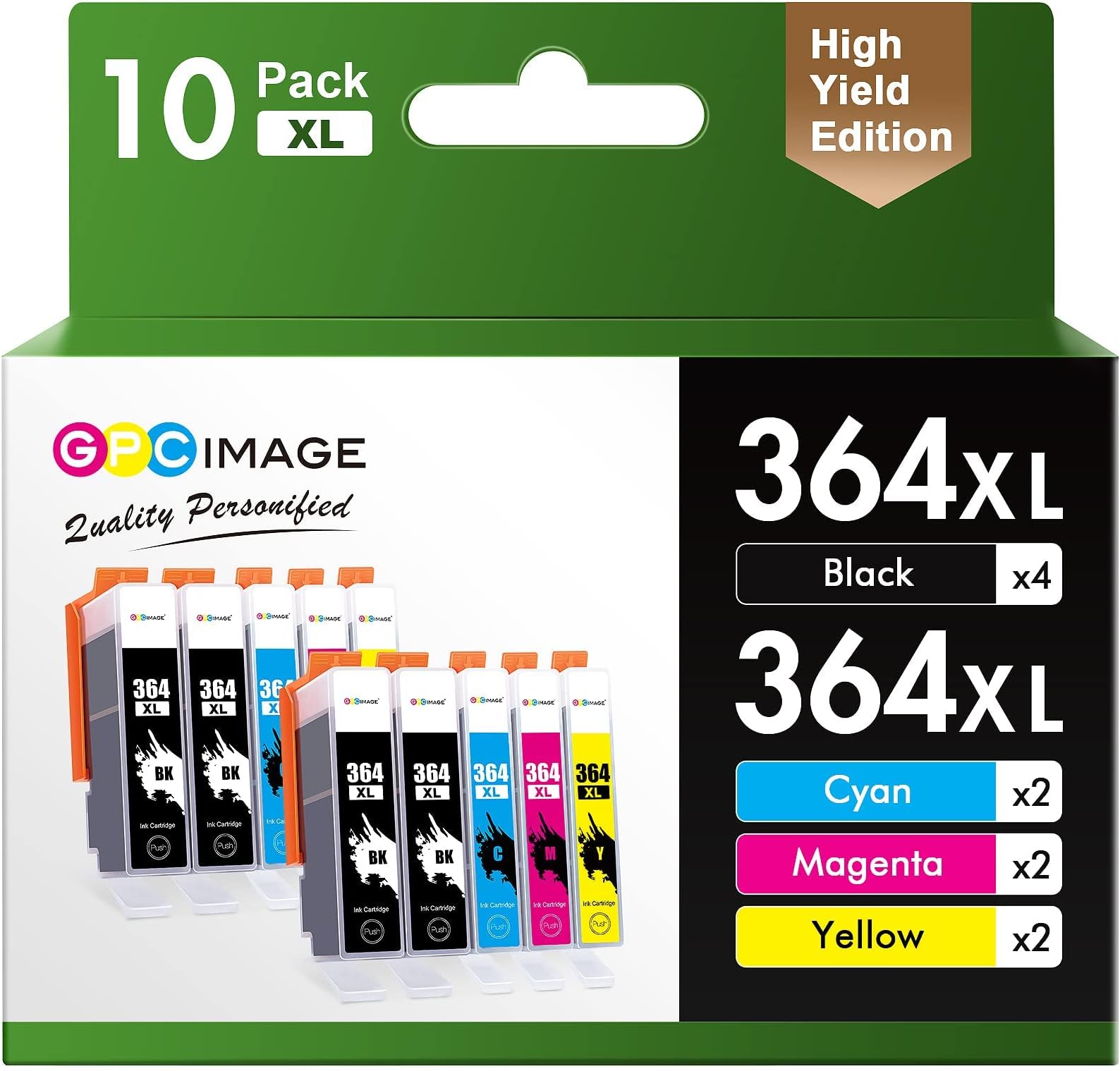 GPC Image 364XL Multipack Ink Cartridges Replacement for HP 364 XL ...