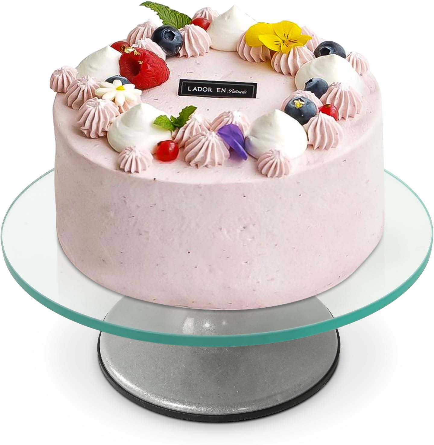 Amazon.com: 12 Inch Round Aluminum Revolving Cake Decorating Stand,Cake ...