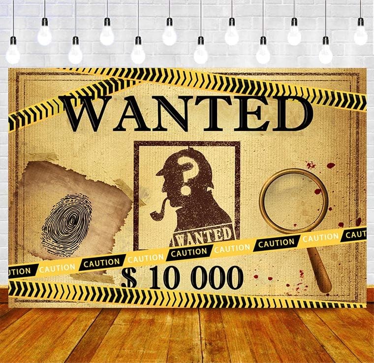 Amazon.com : SHRAPHY Wanted Order Theme Backdrop 7x5ft Cartoon ...