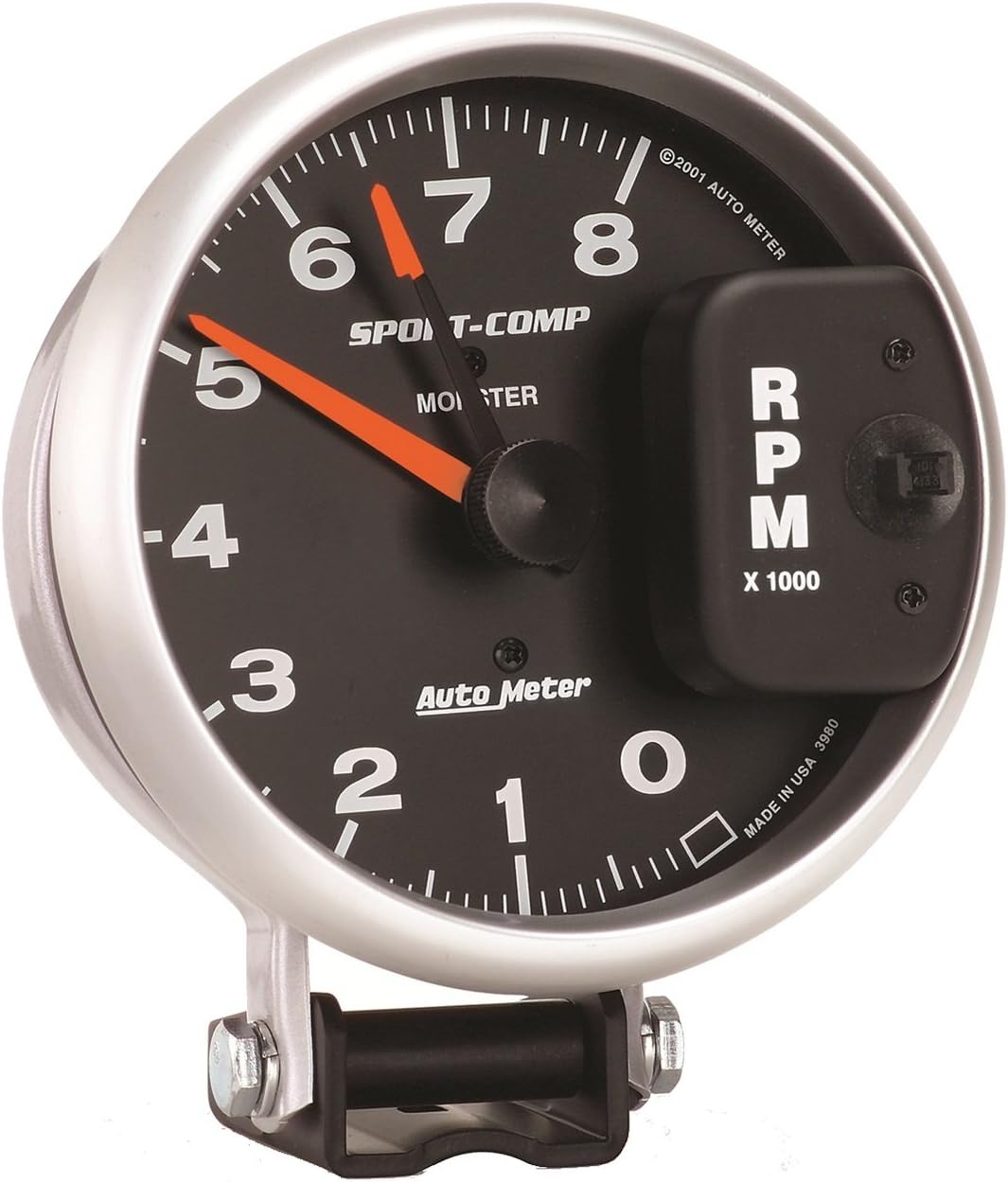 Amazon.com: Auto Meter 7390 NV 3-3/4" 10000 RPM Mini-Monster Tachometer ...