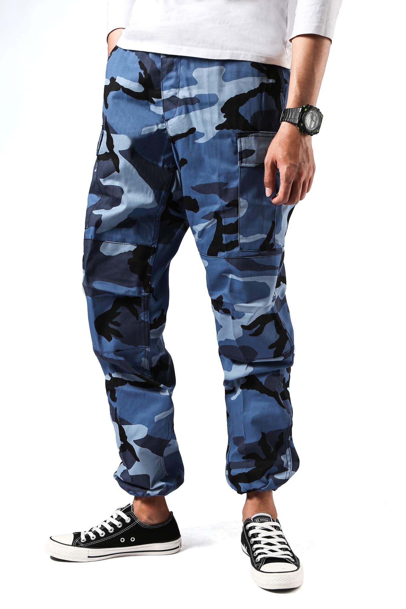 Snapklik.com : BACKBONE Mens Fashion Bright Camouflage Cargo Pants ...