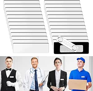 Amazon.com: Blank Magnetic Name Tags for Clothes, 25 Pack Plastic ...