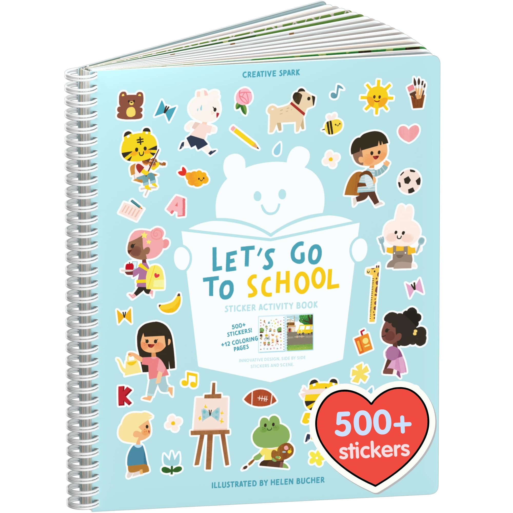 Amazon.com: Sticker Book for Kids 2-4, 500+ Kids Stickers, Let's Go to ...
