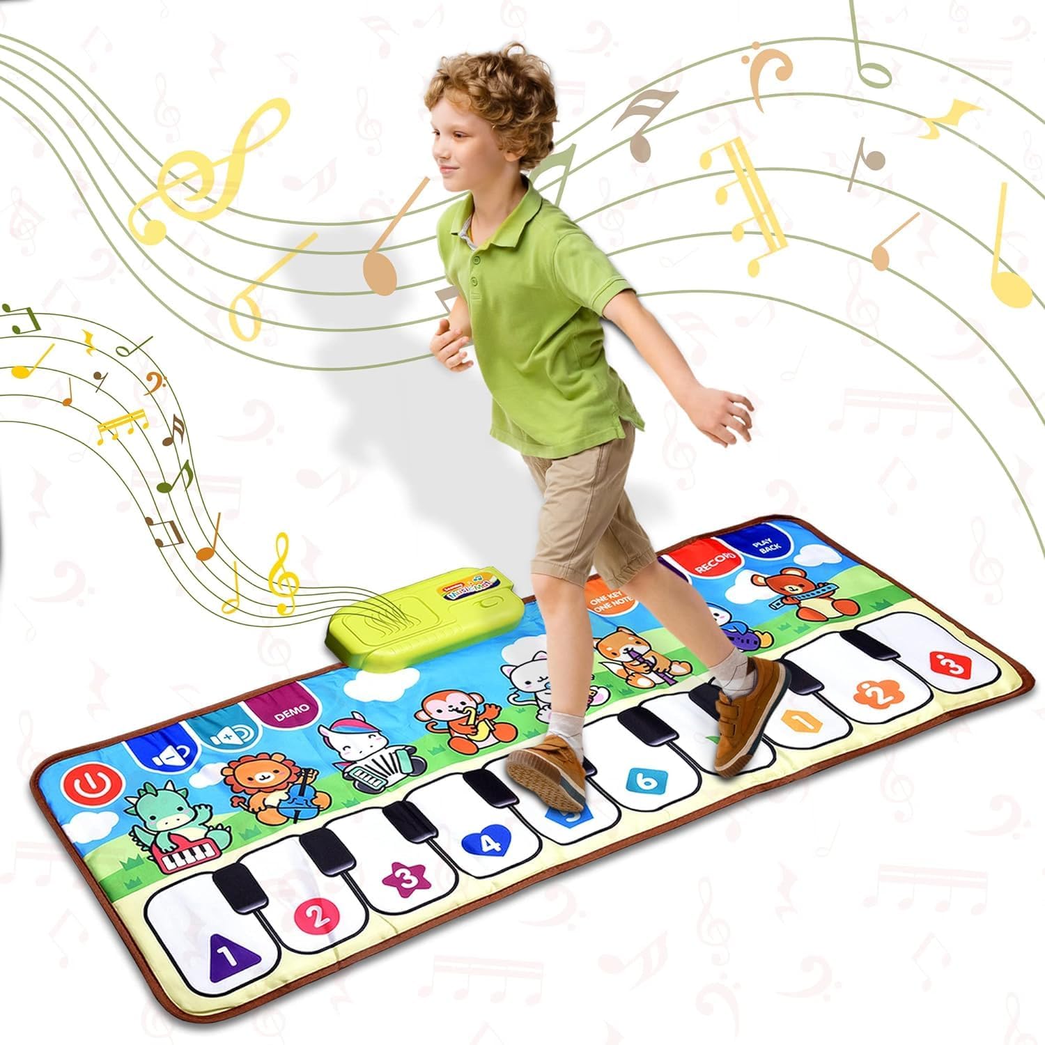 VikriDa Baby Musical Mat Floor Piano Traffic Blanket Touch Playmat for ...