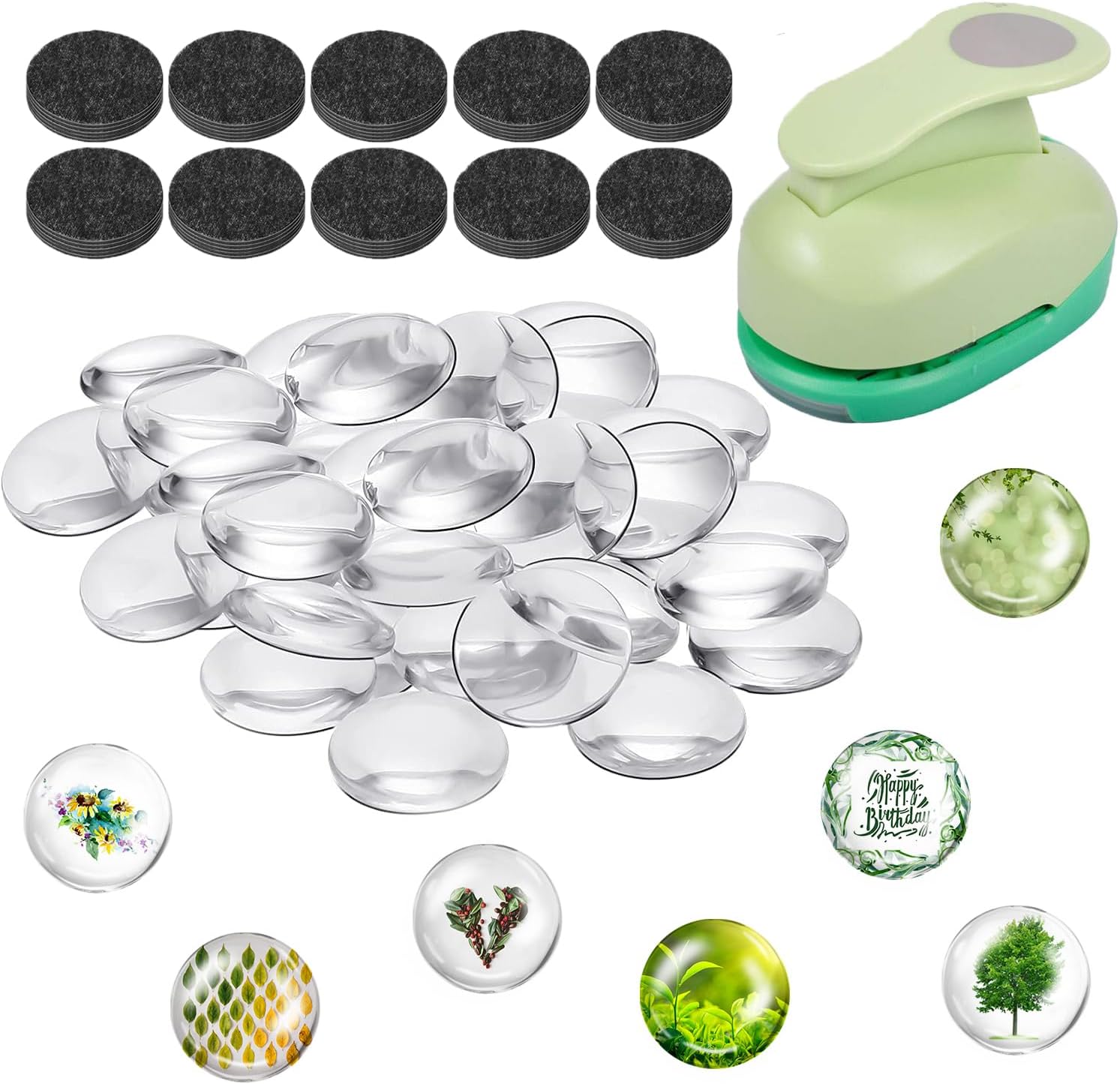 Amazon.com: 124pcs Craft Magnets Glass w Adhesive Backing and ...