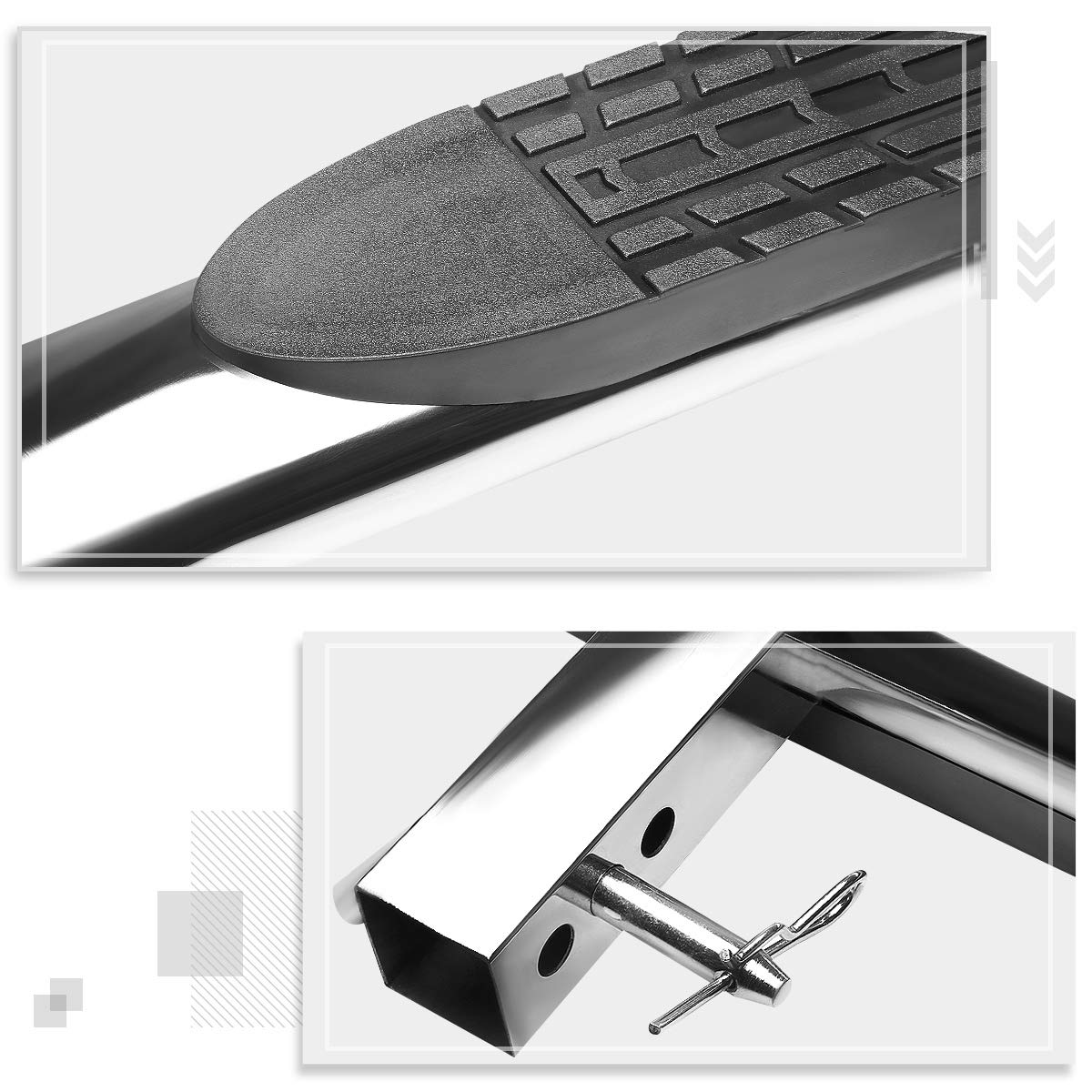 Snapklik.com : 37x4 Inches Oval 2 Inches Receiver Stainless Steel ...